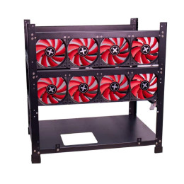 12-GPU Open-Air Mining Rig Frame – Stackable & Dual PSU Read